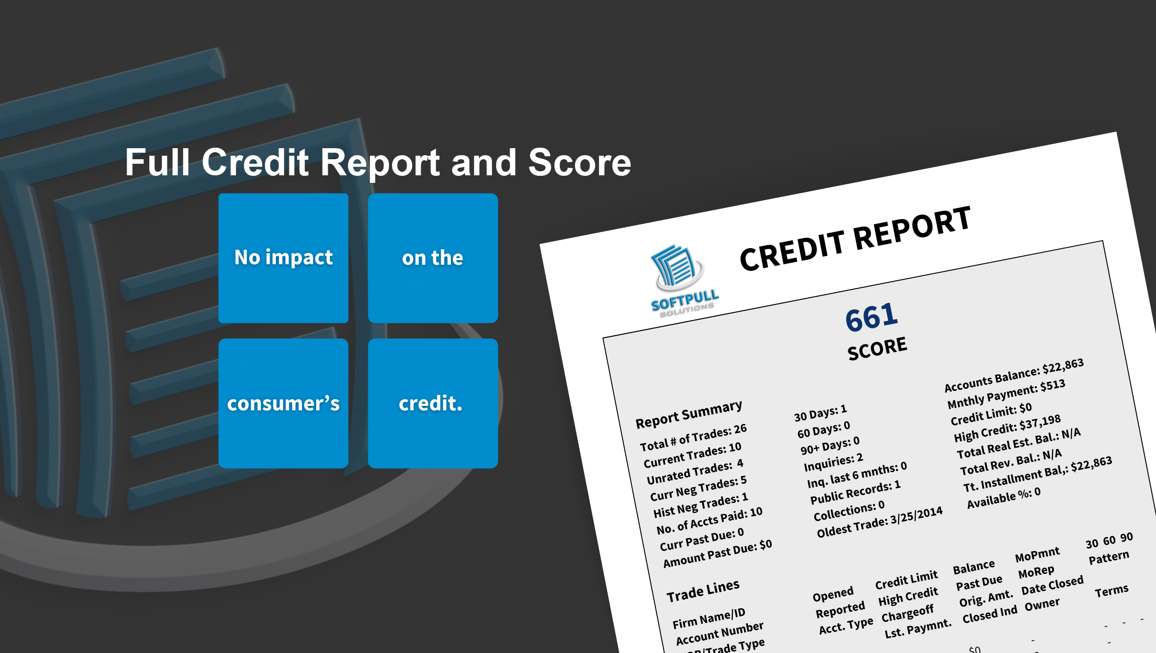 Full File Soft Pull Credit Reports & Credit Report Software